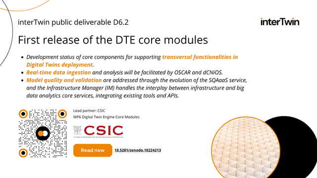 D6.2 First release of the DTE core modules - interTwin project