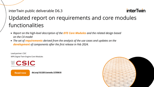 Deliverable: D6.3 Updated report on requirements and core modules functionalities - interTwin ...